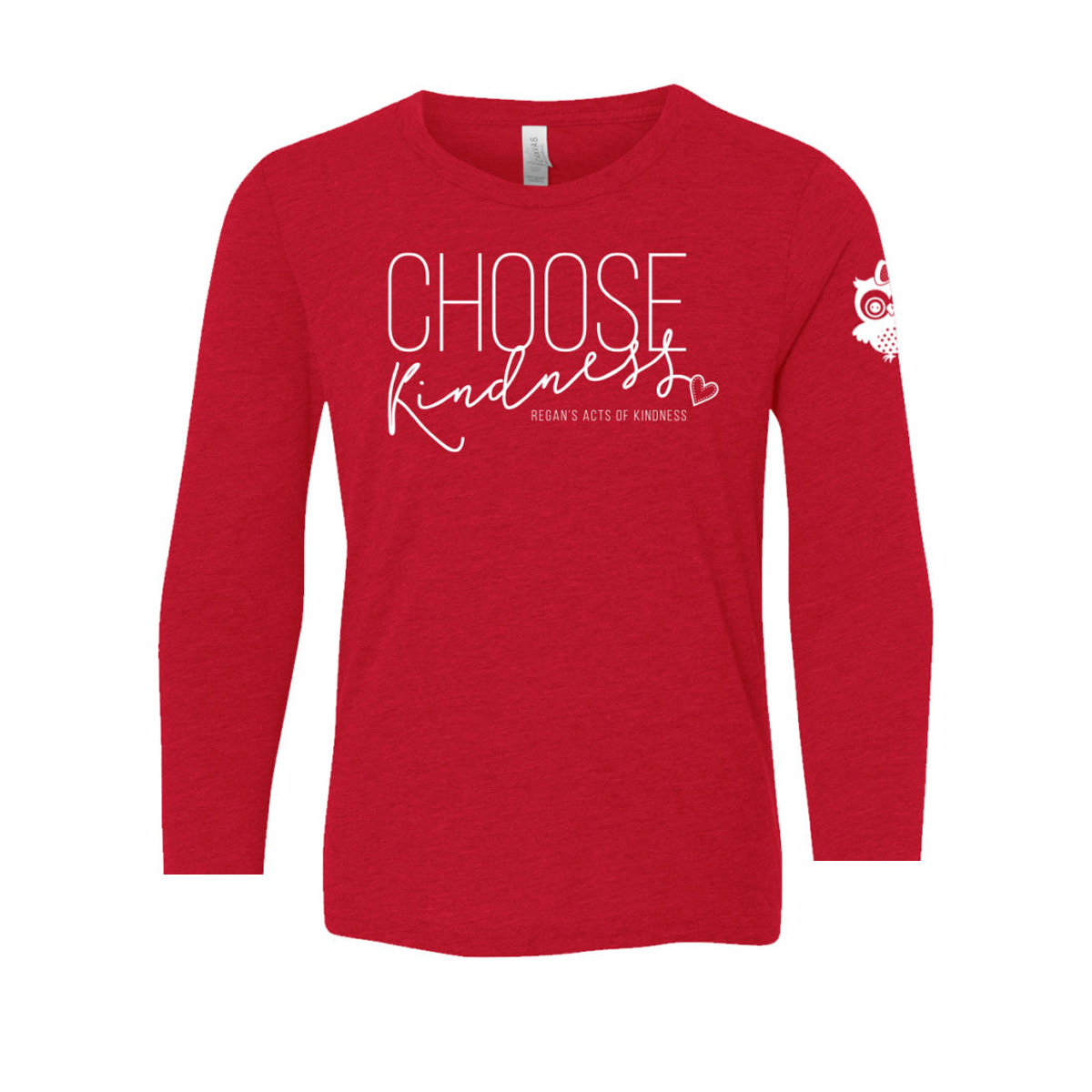 Youth Choose Kindness Heart Long Sleeve – Regan’s Acts of Kindness